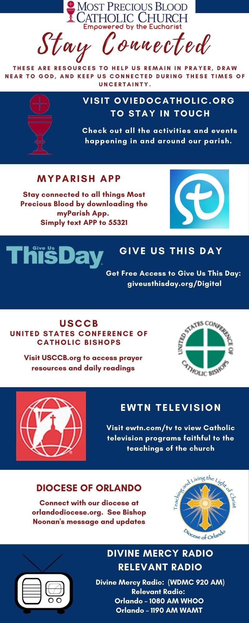 Calendar | Most Precious Blood Catholic Church